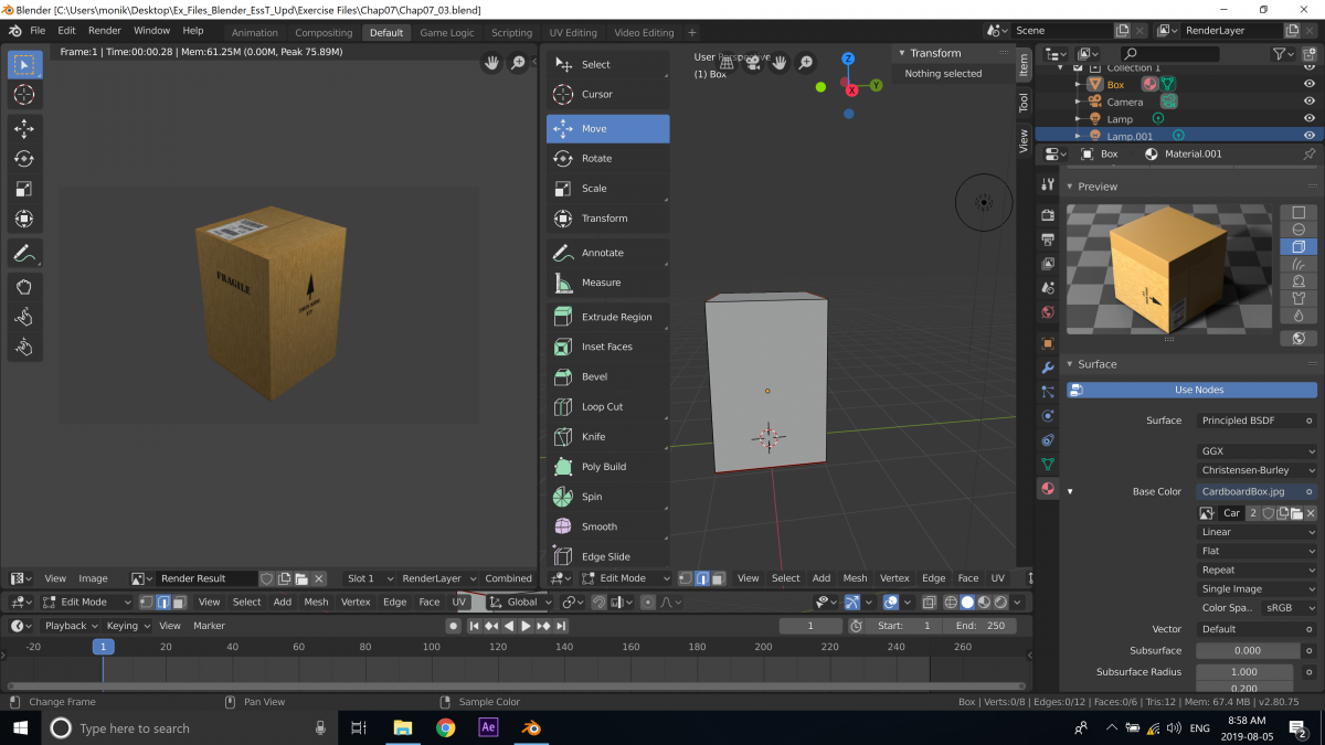 Box and Mapping Textures created in Blender | August 2019 | Feifei ...